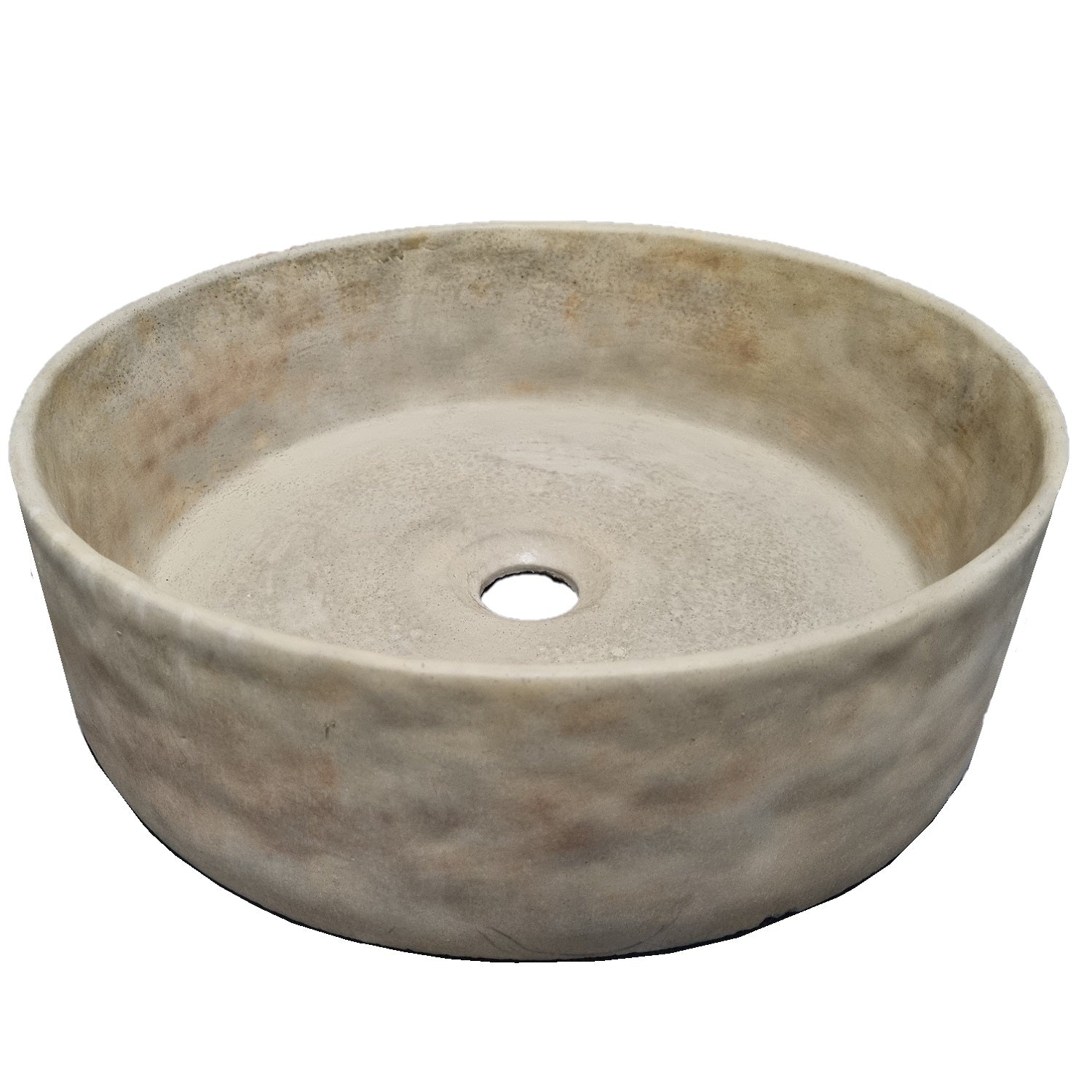 Sandstone Round Cement Handmade Countertop Sink 40cm x 12 cm | Leroy ...