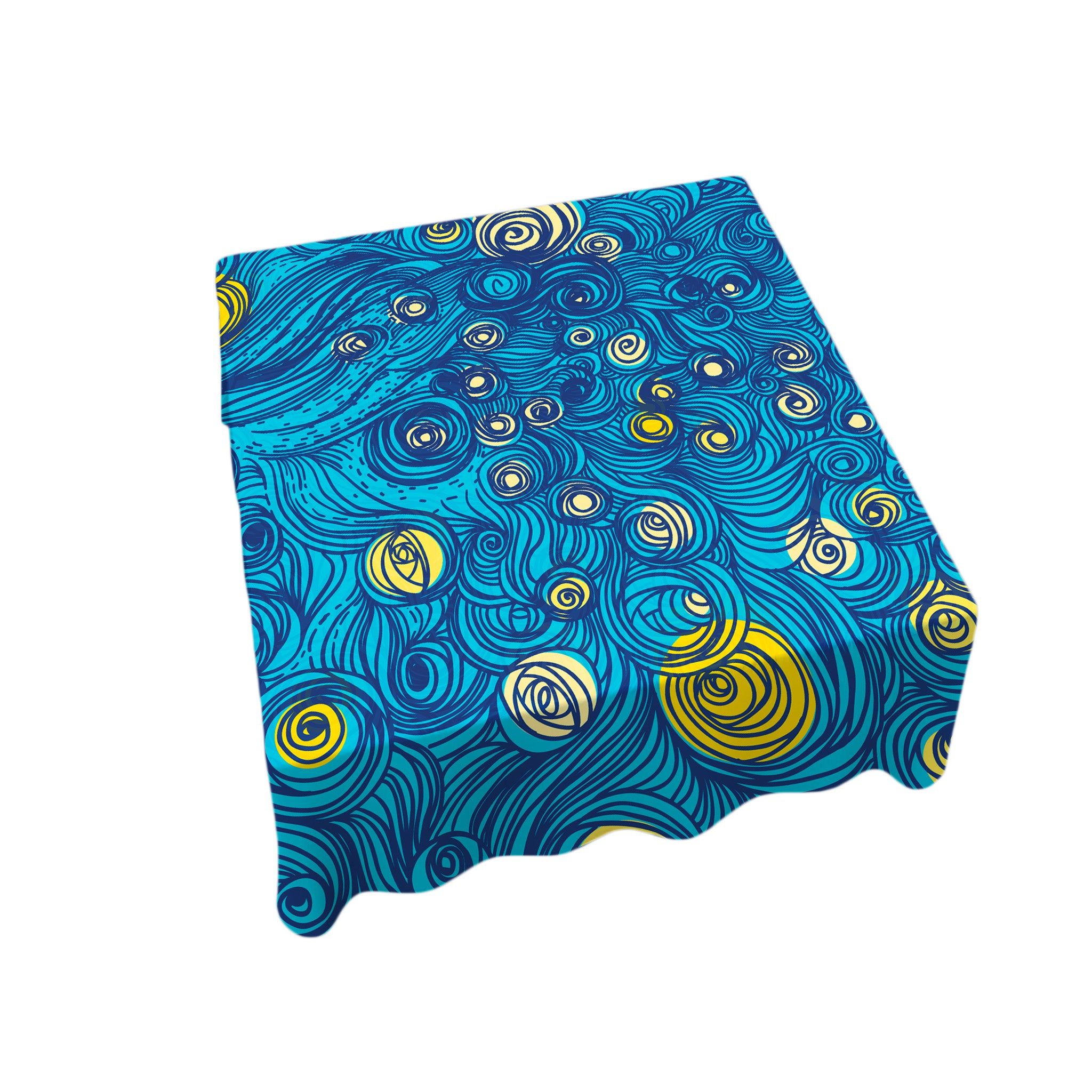 Blue Painted Pattern Square Tablecloth | LEROY MERLIN South Africa