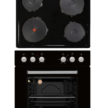Falco 60cm Combi Oven & Solid Plate Hob Set, - Black | LEROY MERLIN ...