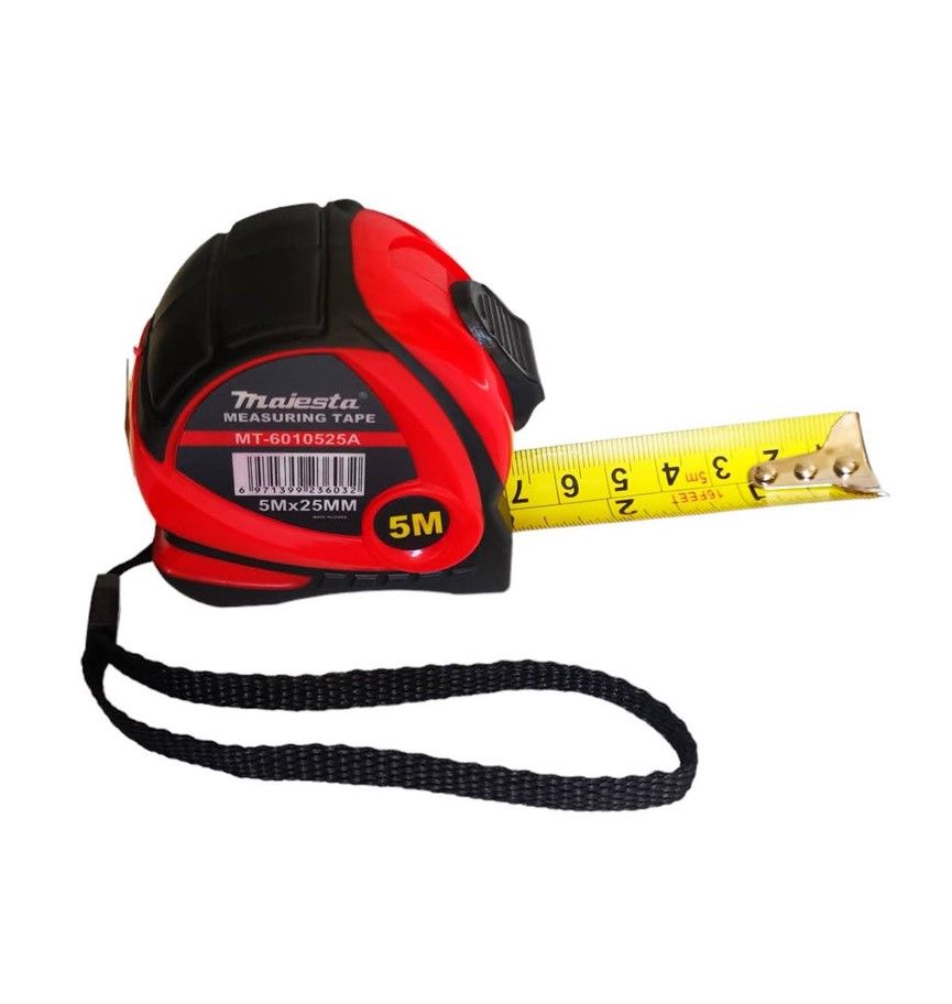 Majesta Measuring Tape 5m x 25mm Rubber Grip