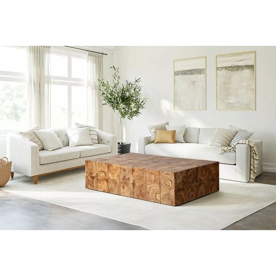 Delmont Coffee Table – Solid Reclaimed Teak Wood Rustic Design | Leroy ...