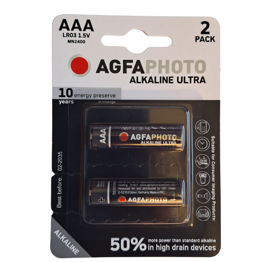 Agfaphoto Alkaline Ultra, Micro Aaa, Lr03, 2 Piece - 2 Pack | Leroy ...