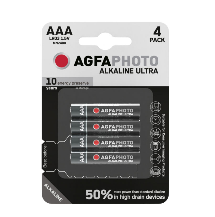 Agfaphoto Alkaline Ultra, Micro Aaa, Lr03, 4 Piece - 2 Pack | Leroy ...