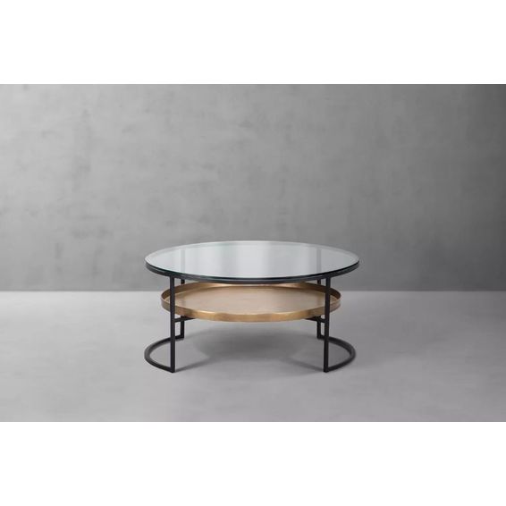 Amar Coffee Table – Aluminium & Glass Modern Living Room Centrepiece ...