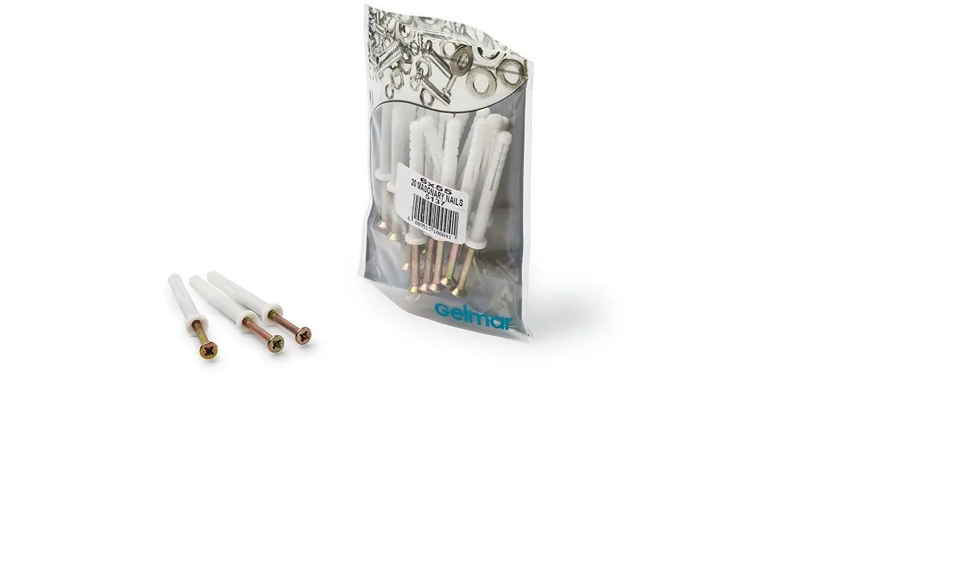 Masonry Nails, 6mm x 55mm, 20 Pieces (4 pack) BY WOODLY