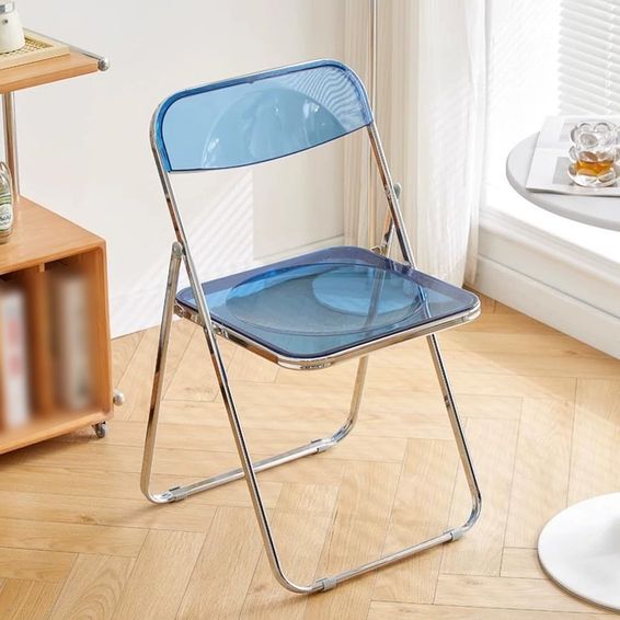 Modern Transparent Acrylic Clear Folding Chair – blue | Leroy Merlin ...