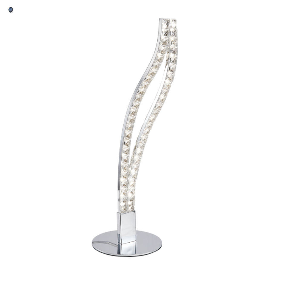 Stainless Steel and Crystal LED Table Lamp 8W LED