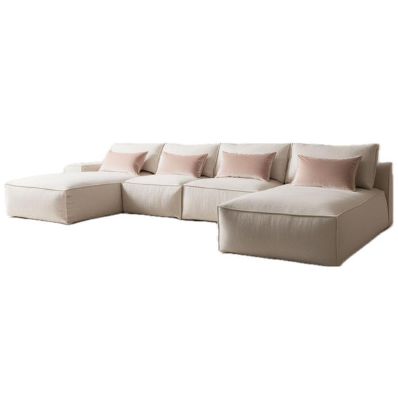 Cassini Modular U-Shape Couch Linen Fabric | Leroy Merlin South Africa