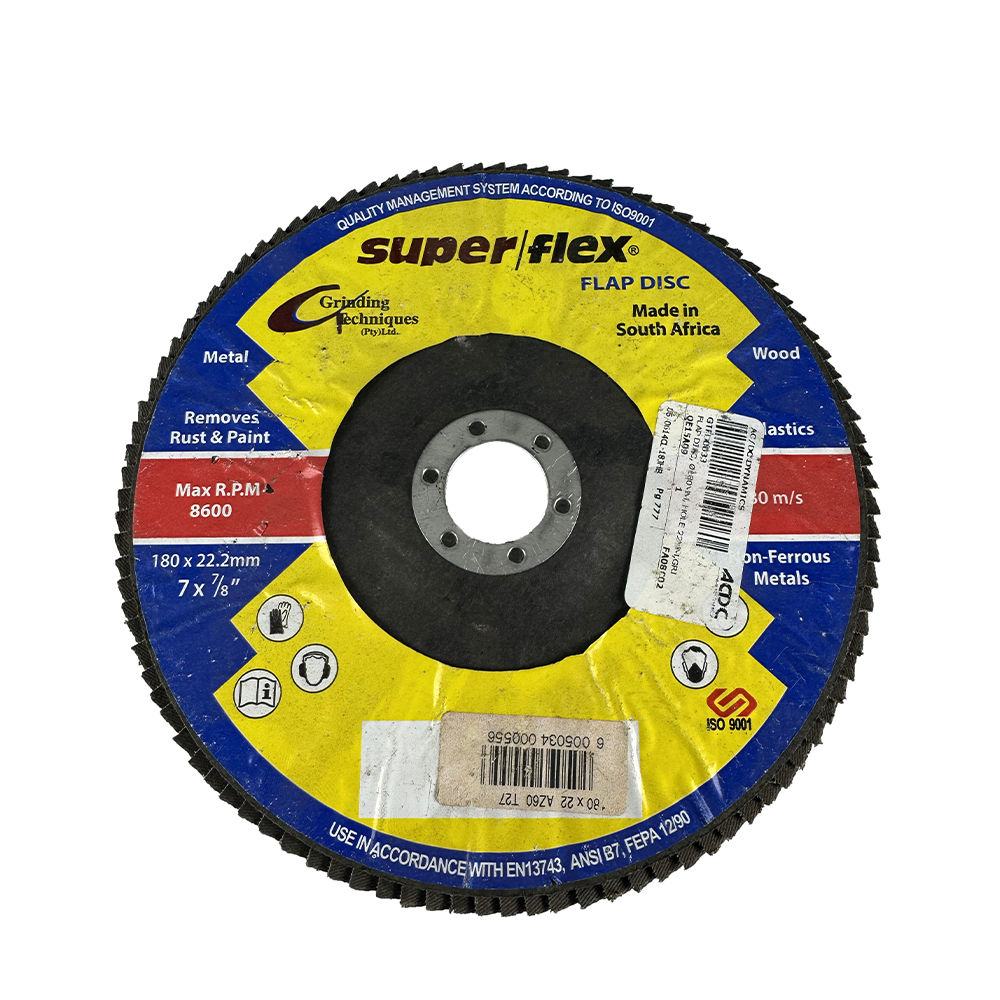 Super Flex - Industrial Flap Disc (180mm, 22mm Bore, Grit AZ60)