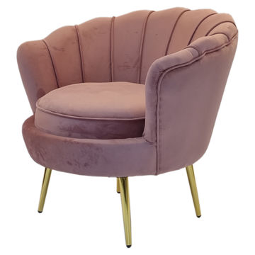 Nu Dekor - Tulip Velvet Single Seater Chair - Pink | LEROY MERLIN South ...