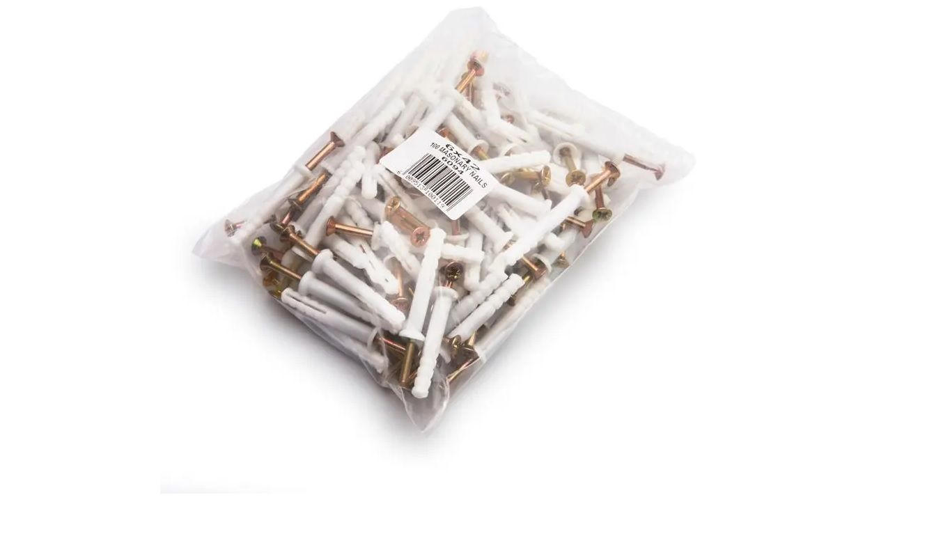 Masonry Nails, 6mm x 42mm, 100 Pieces (3 pack) BY WOODLY