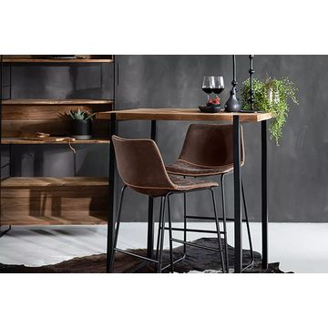 Lazera Teak Root Bar Table with Halo Bar Chairs – Ginger | Leroy Merlin ...