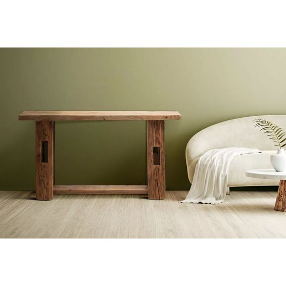 Maximus Reclaimed Pine Wood Console Table – Rustic Solid Wood Design ...