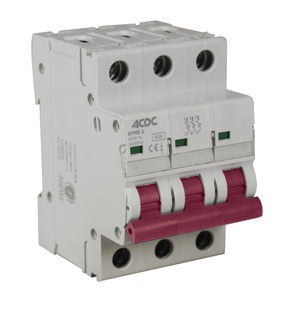 ACDC - Circuit Breaker - 3 Pole - D-Curve - 4.5kA - 25A | LEROY MERLIN South Africa