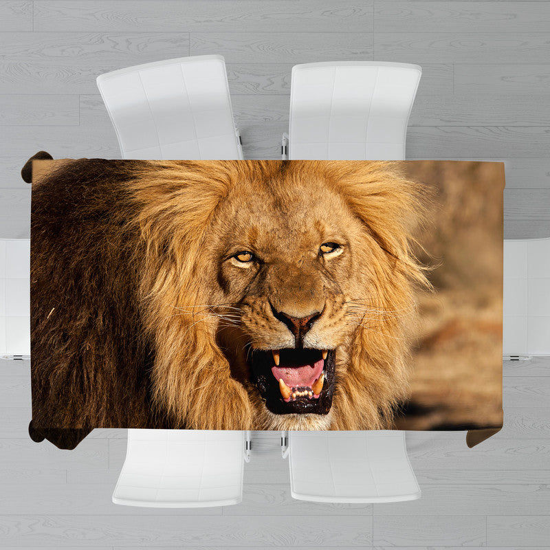 Male Lion By Fanie Heymans Rectangle Tablecloth | LEROY MERLIN South Africa