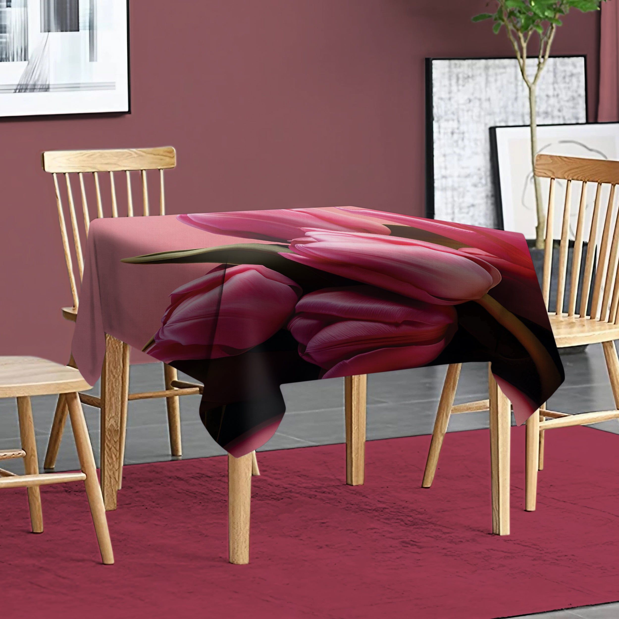 Pink Tulips Square Tablecloth | LEROY MERLIN South Africa