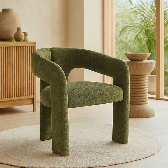 KC FURN – Gevani Fabric Dining Chair (Green) | Leroy Merlin South Africa