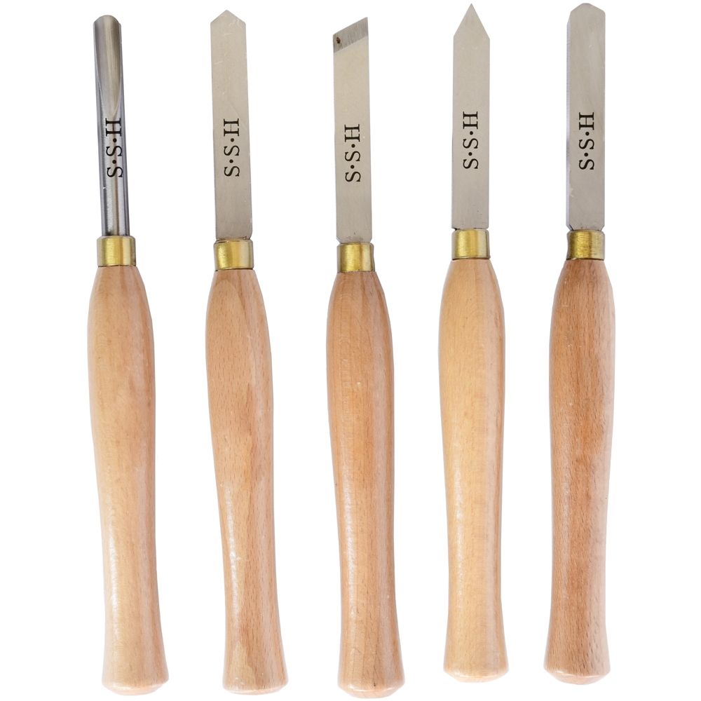 Tork Craft Chisel Set Wood Turning 300mm Hss 5 Piece Wood Case | LEROY ...