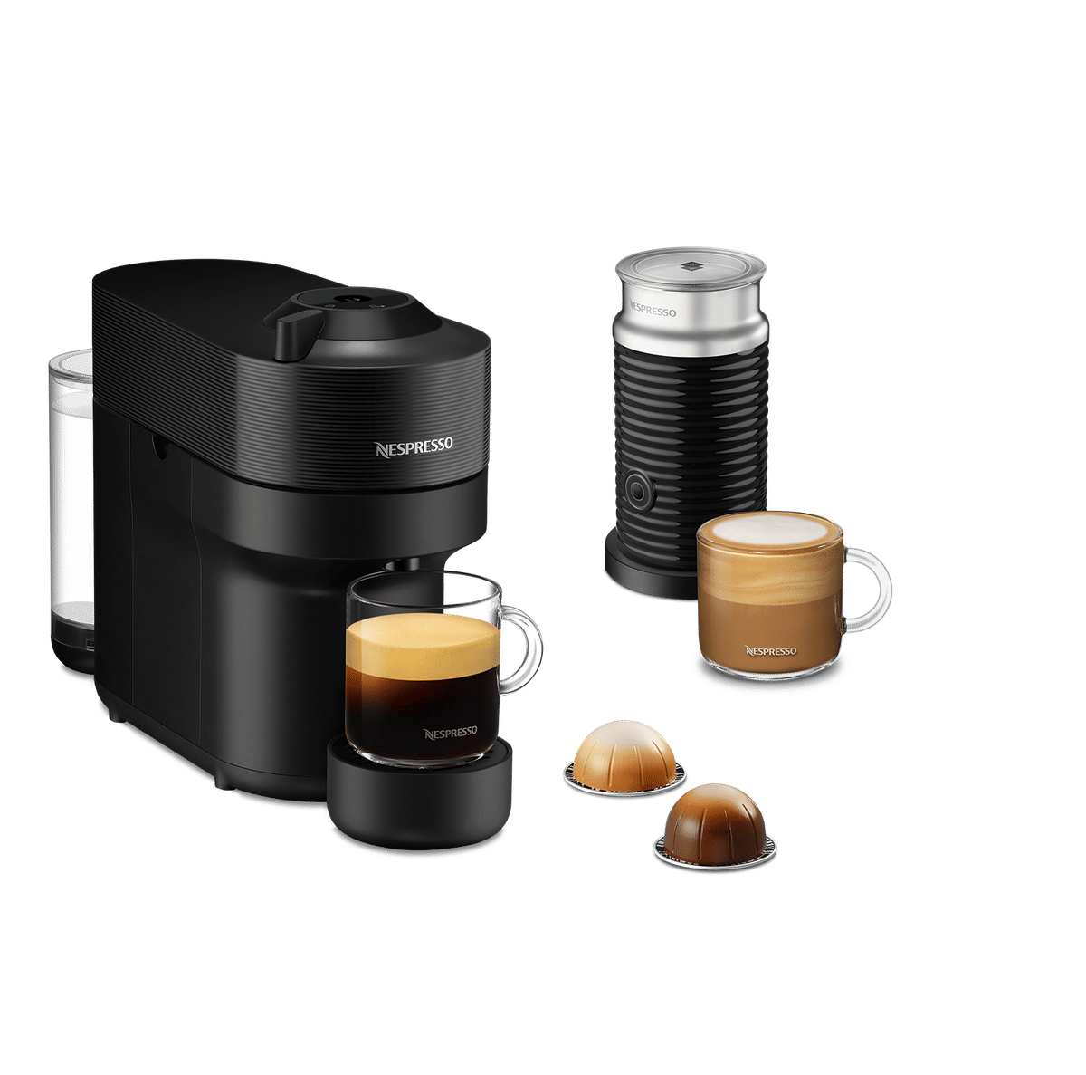 Nespresso Vertuo Pop Liquorice Black & Aeroccino Milk Frother Bundle | Leroy Merlin South Africa