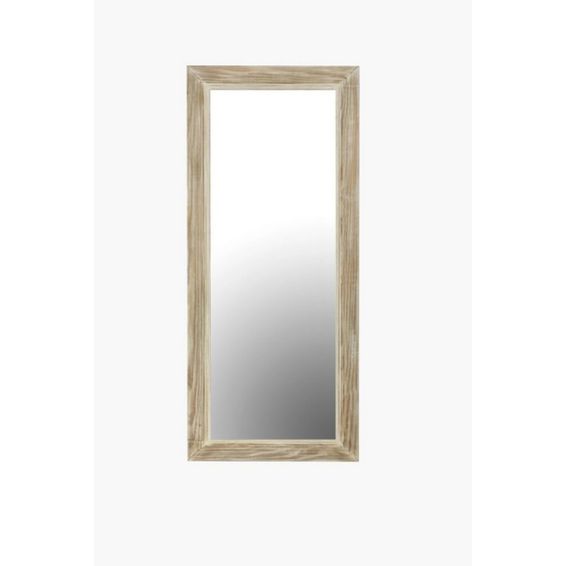 Washed Wood Mirror – 90x175cm Rustic Full-Length Wall Mirror | Leroy ...