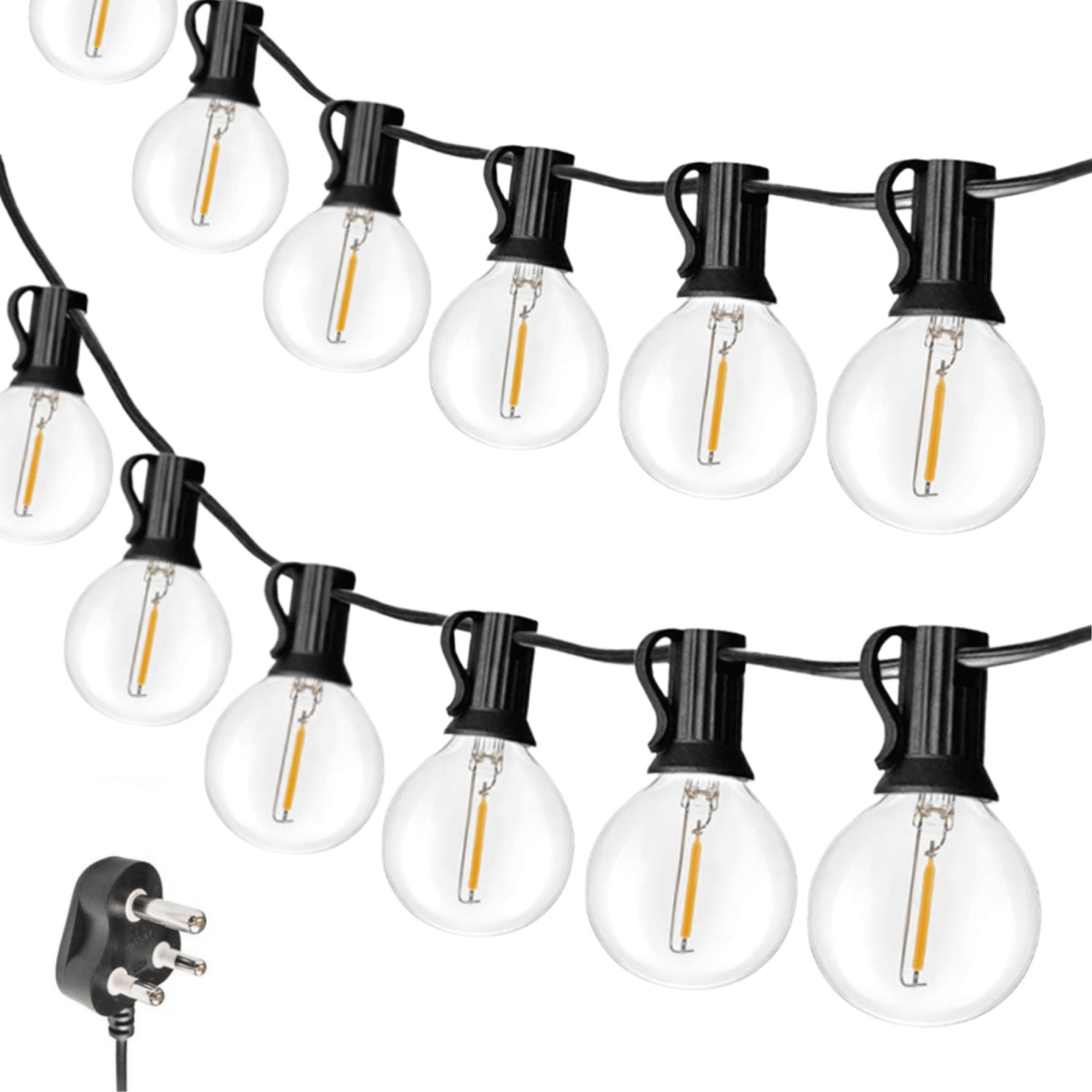 Stellar Lighting Warm White 25 LED Bulbs String Light - 10m Outdoor Garden | LEROY MERLIN South ...