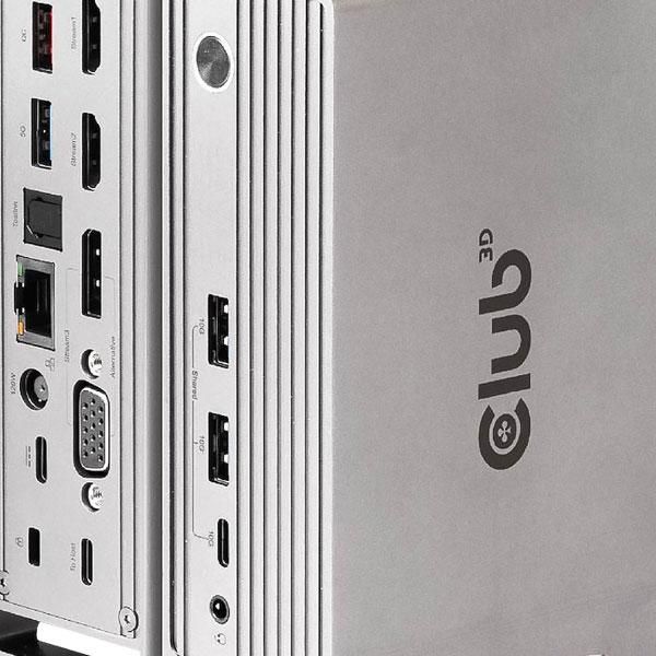 Club3D Type-C Gen2 Smart Pd Triple Display Dp1.4 Universal Port ...