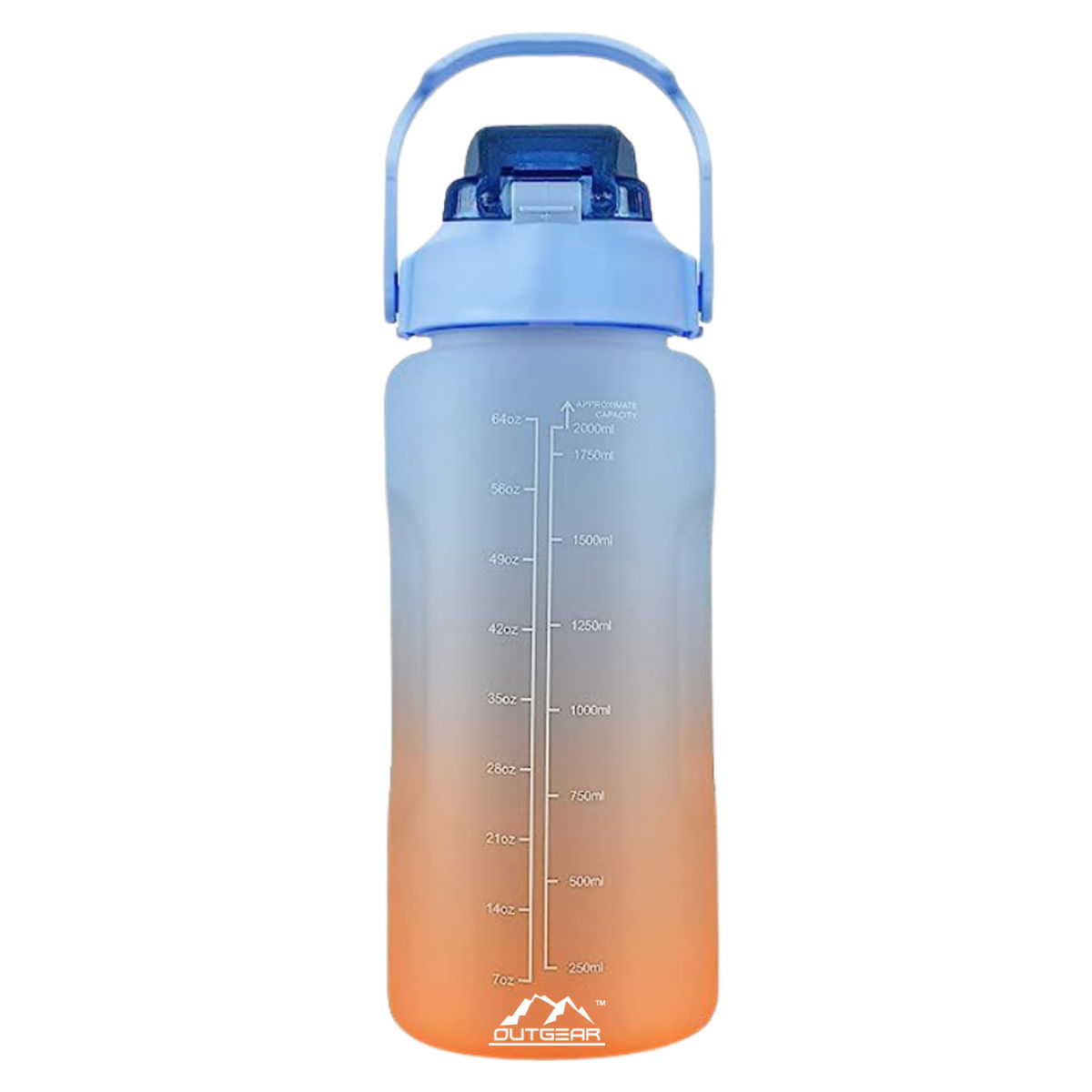 OutGear 2L Motivational Water Bottle - BLUE | Leroy Merlin South Africa