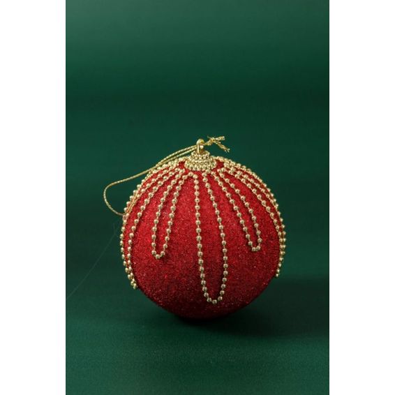 Hanging Vintage Drip Bauble Classic Festive Ornament with Metallic Drip ...