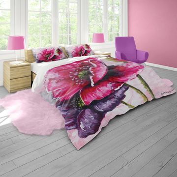 Double Poppy By Cherylin Louw Duvet Cover Set Double | LEROY MERLIN ...