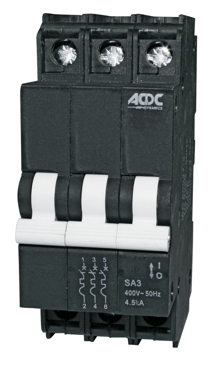 ACDC - Circuit Breaker - 13mm - 4.5kA - 3 Pole - C-Curve - 15A | LEROY MERLIN South Africa