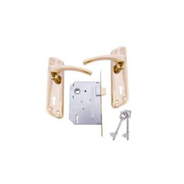 Orion Diamond Brass with SABS 3 Lever Lockset | Leroy Merlin South Africa