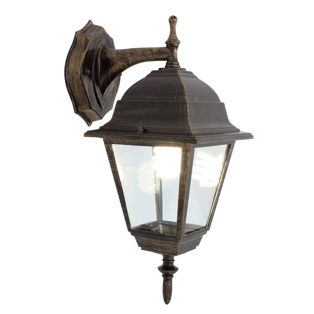 Eurolux - Lantern - 4 Panel - Down Facing Black Gold - 2 Pack | Leroy Merlin South Africa