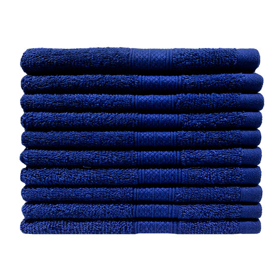 Bunty's Plush 450GSM 30x50cms Guest Towels - Estate Blue(10pc pack ...