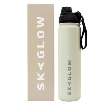 SkyGlow - Double Wall Water Bottle - Gym Water Bottles - Sports Water Bottle - 650ml - Sage ...