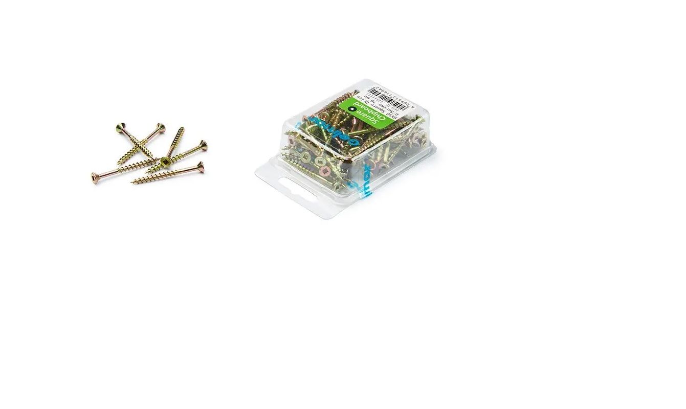 Chipboard Screws, Square, No.8, 4mm x 50mm, 70 Pieces (4 pack) BY ...