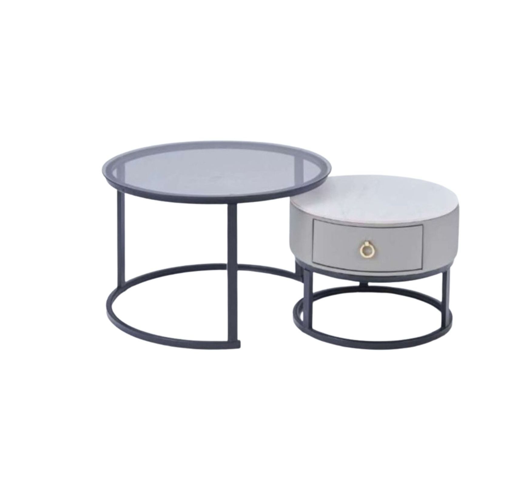 Modern white round glass Coffee Table | Leroy Merlin South Africa