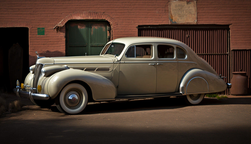 Canvas Wall Art - Packard Super Eight Vintage 1940 - B1501 - [120 x 80 cm]