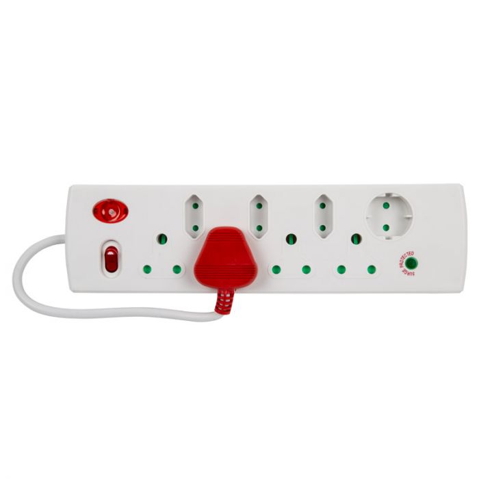 Nexus - 8 Way Surge Multi-Plug - White | Leroy Merlin South Africa