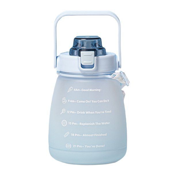 Portable Stylish Gradient Inspirational Water Bottle With Straw ...