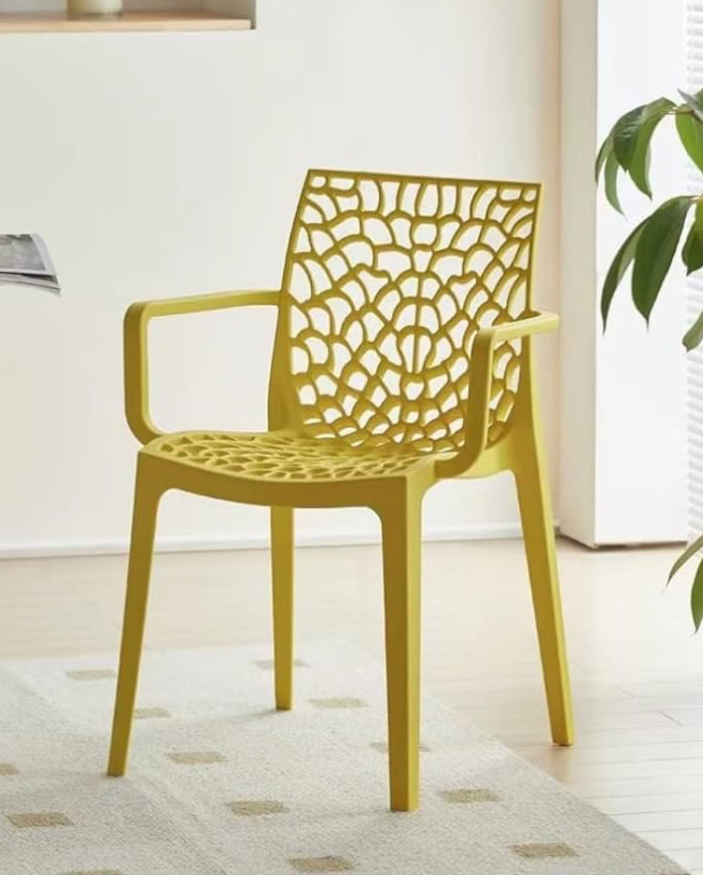 Modern Spider Web Design Armchair - yellow | Leroy Merlin South Africa