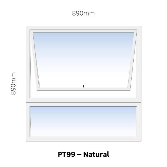 Aluminum window natural PT99 w890 x h890mm | Leroy Merlin South Africa