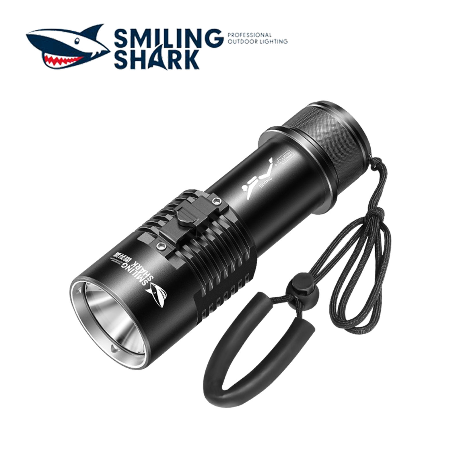 Smiling Shark SD-Q35 Super Bright 6000LM Scuba Diving Torch 40M IPX8 ...