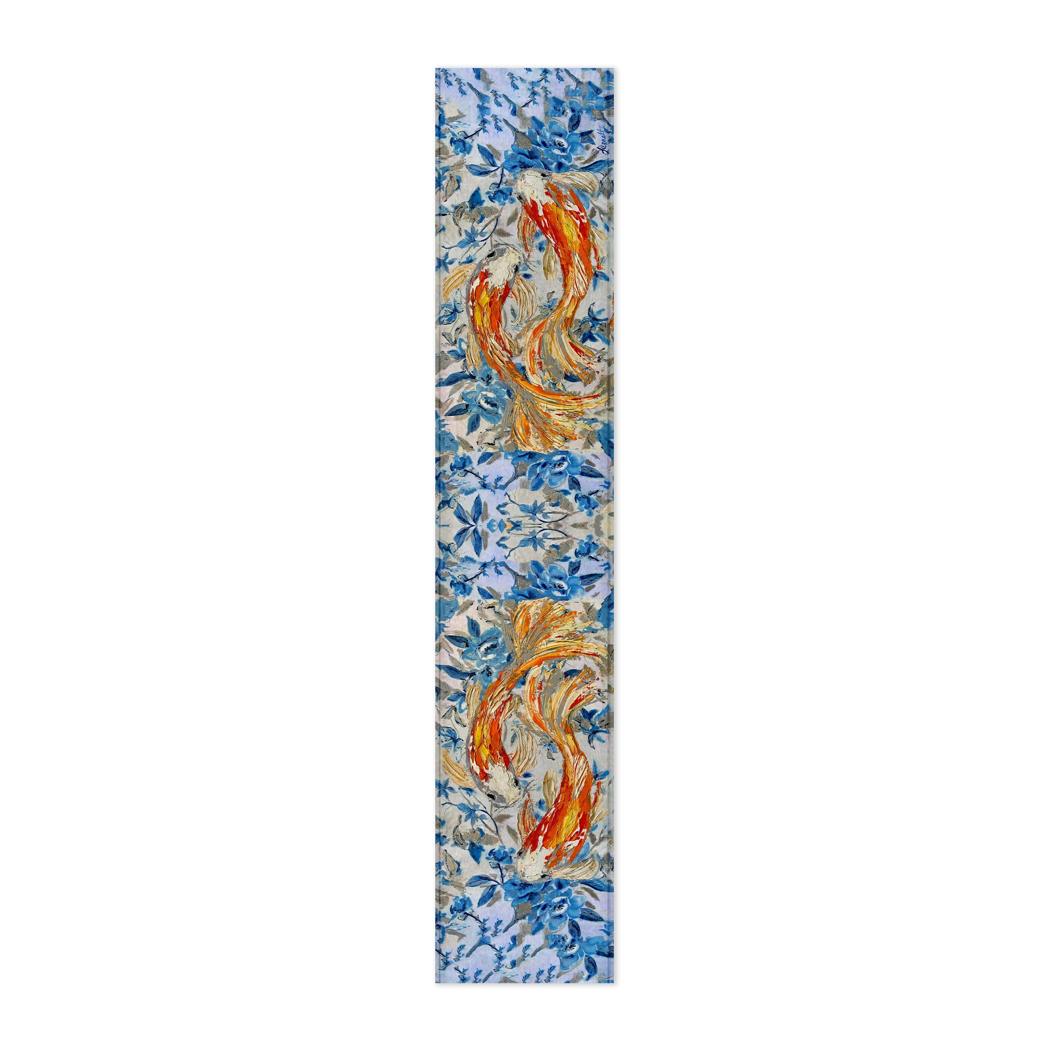 Abstract double Abstract Koi By Juanette Menderoi Table Runner | LEROY ...