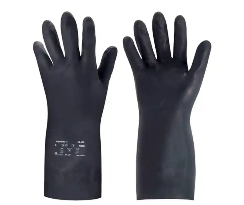 Ansell Neotop Black Neoprene Lined Glove Pack of 6 - M | LEROY MERLIN ...
