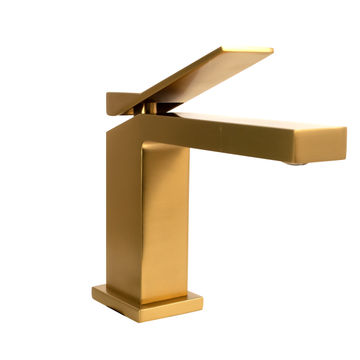 Milan Basin Mixer Brass - Brushed Gold | LEROY MERLIN South Africa