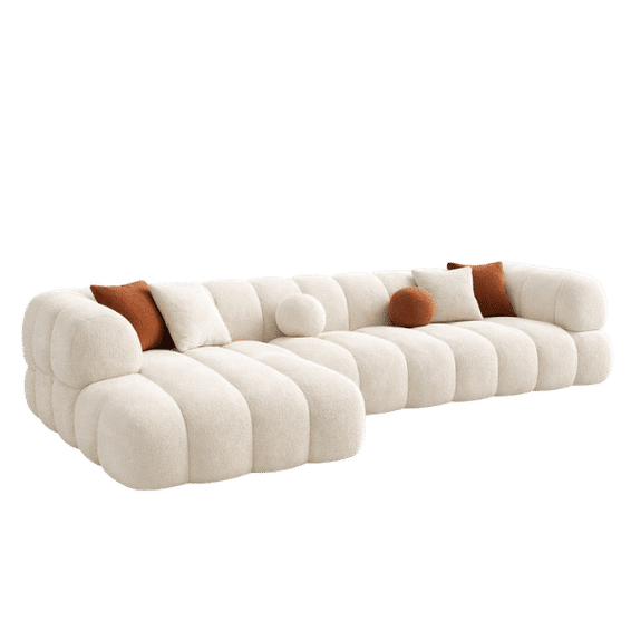 L-Shaped Modular Corner Sofa – Cream | Leroy Merlin South Africa