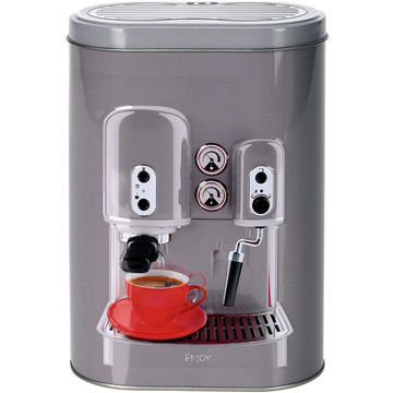 Retro Coffee Machine Tin Cannister - Grey | Leroy Merlin South Africa