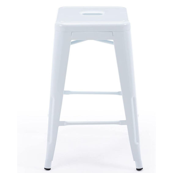 Metal Stackable Bar Stools - White-1 pack