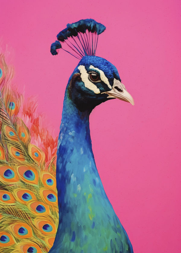 Canvas Wall Art - Beautiful Peacock A0 | LEROY MERLIN South Africa