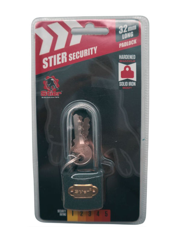 Stier Solid Iron Body 32mm Long Padlock | Leroy Merlin South Africa